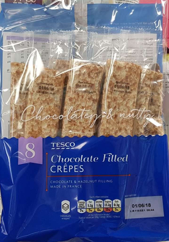 Tesco chocolate filled Crepes - SW Lads