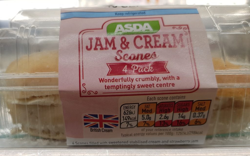 Asda Jam & Cream Scones syns, Syn search results for the 16th Sep 2018